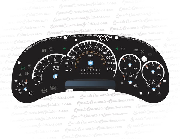 2006-2007 Hummer H2 - 120 MPH – Speedo Conversion Solutions