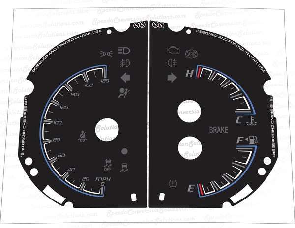 2016-2019 Jeep Grand Cherokee SRT - 180 MPH – Speedo Conversion Solutions