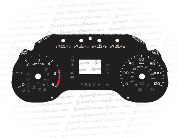 2017-2022 Ford Superduty Gas 2.5 Inch Screen 6k Tach PRNDM 120 MPH ...